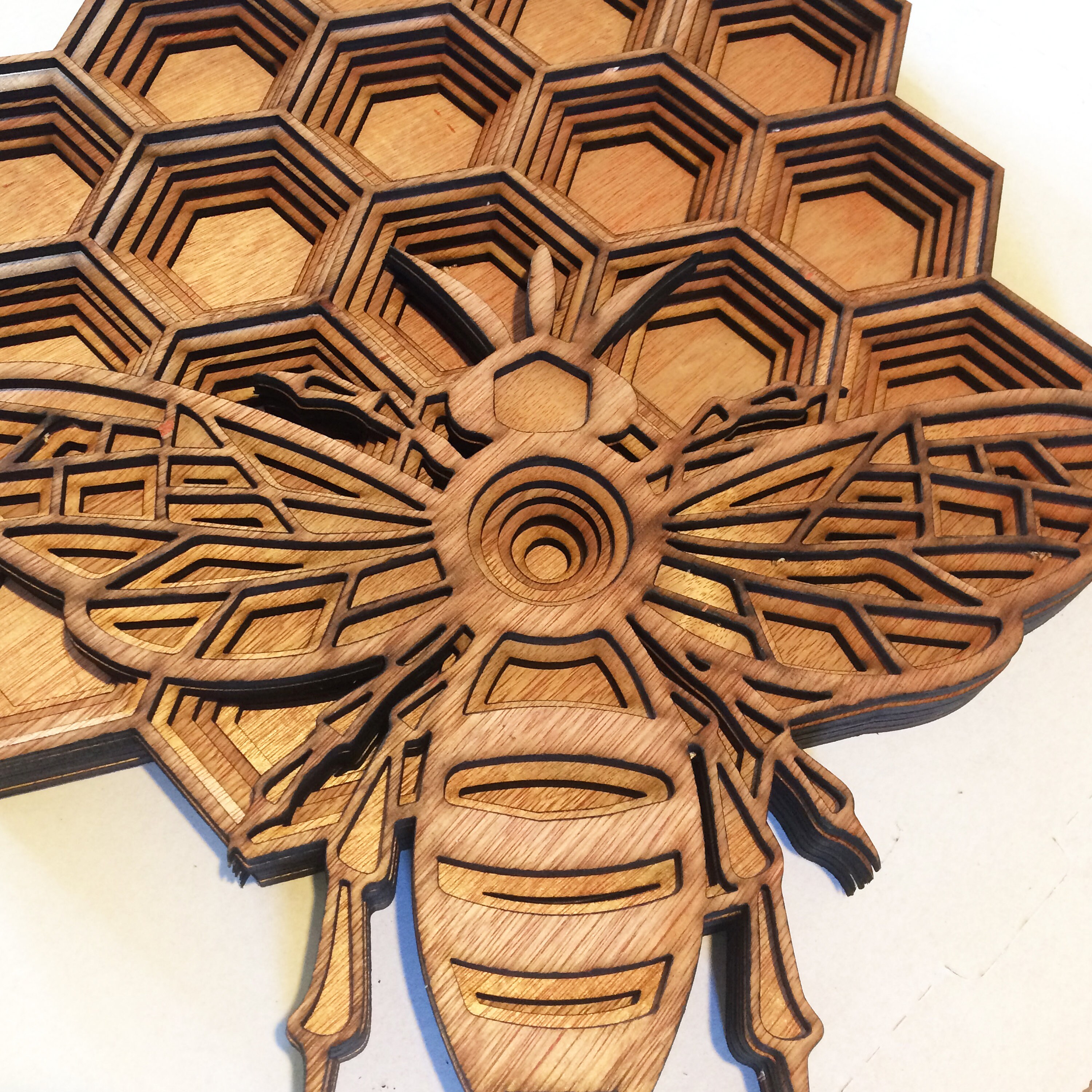 Honeycomb Bee Multi Layer Mandala Model Laser Cut File - Etsy Canada