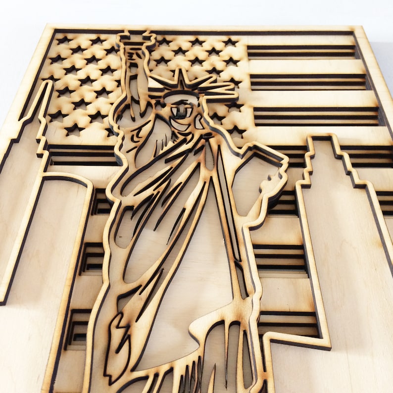 Statue of Liberty USA Multi Layer Mandala Model Laser Cut - Etsy