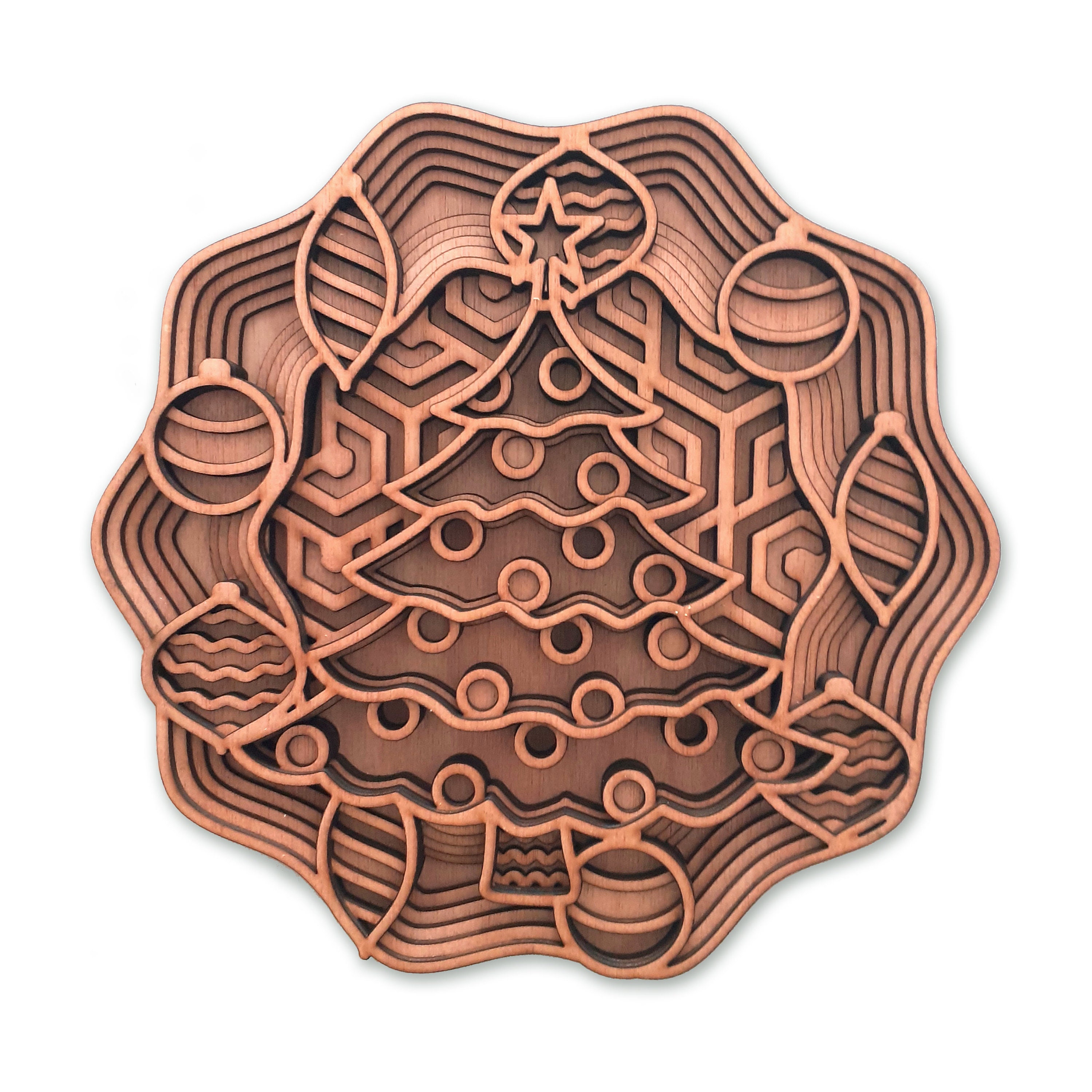 Christmas Tree Layered Multi Layer Mandala Tree Christmas 3D - Etsy