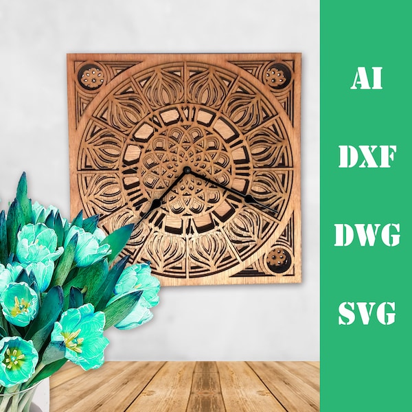 Laser Cut Clock - Etsy