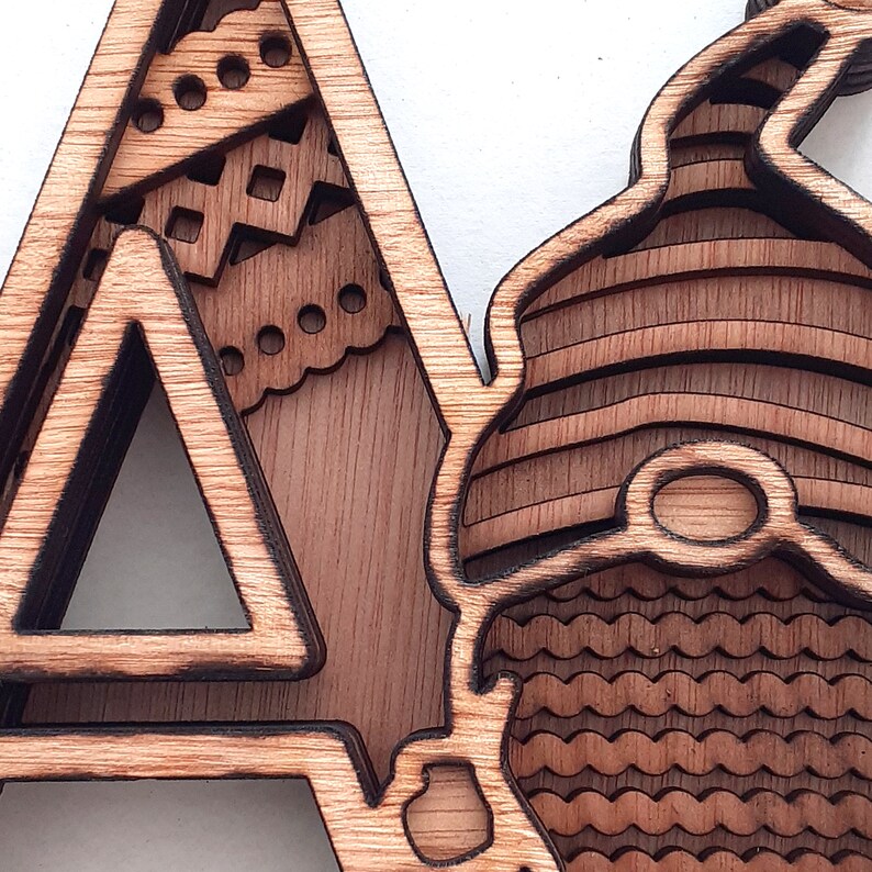 Gnome alphabet layered letters Multi layer mandala 5 layers | Etsy