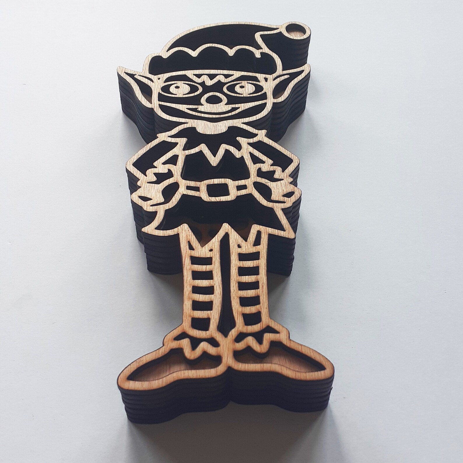 3d Layered Christmas Elf With Mask Multi Layer Mandala Laser Cut File ...
