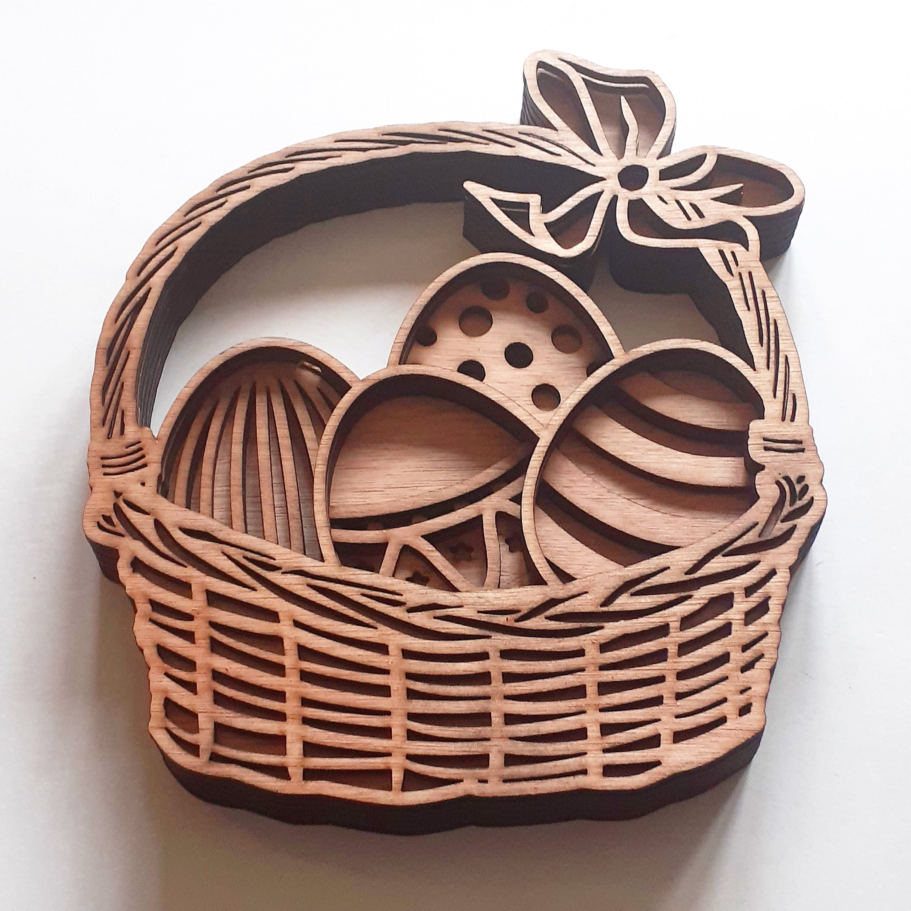 Easter Eggs Basket Layered Multi Layer Mandala 3d Laser Cut File ...