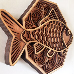 Fish Multi Layer Mandala Model Laser Cut File, Commercial Use, Wall Art ...