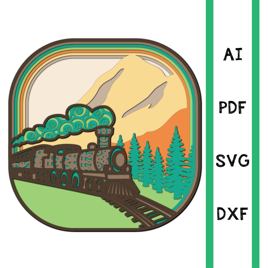 Train Layered Multi Layer Mandala Model Laser Cut Files, Commercial Use ...