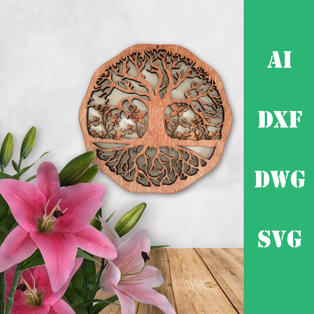 Tree of Life Model Laser Cut File, Commercial Use, Wall Art Home Decor ...
