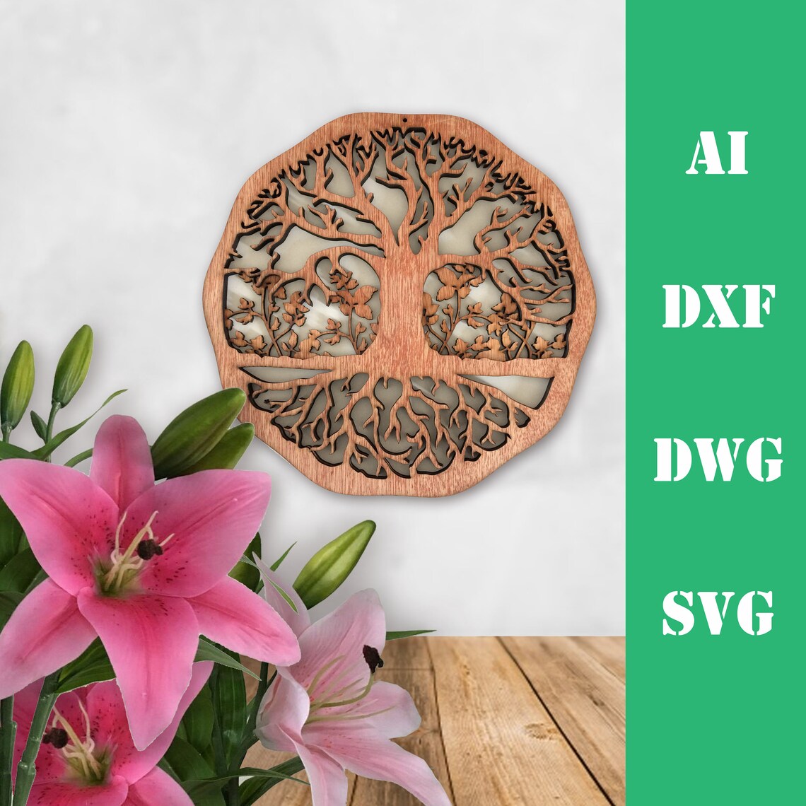 Tree of Life Model Laser Cut File Commercial Use Wall Art - Etsy