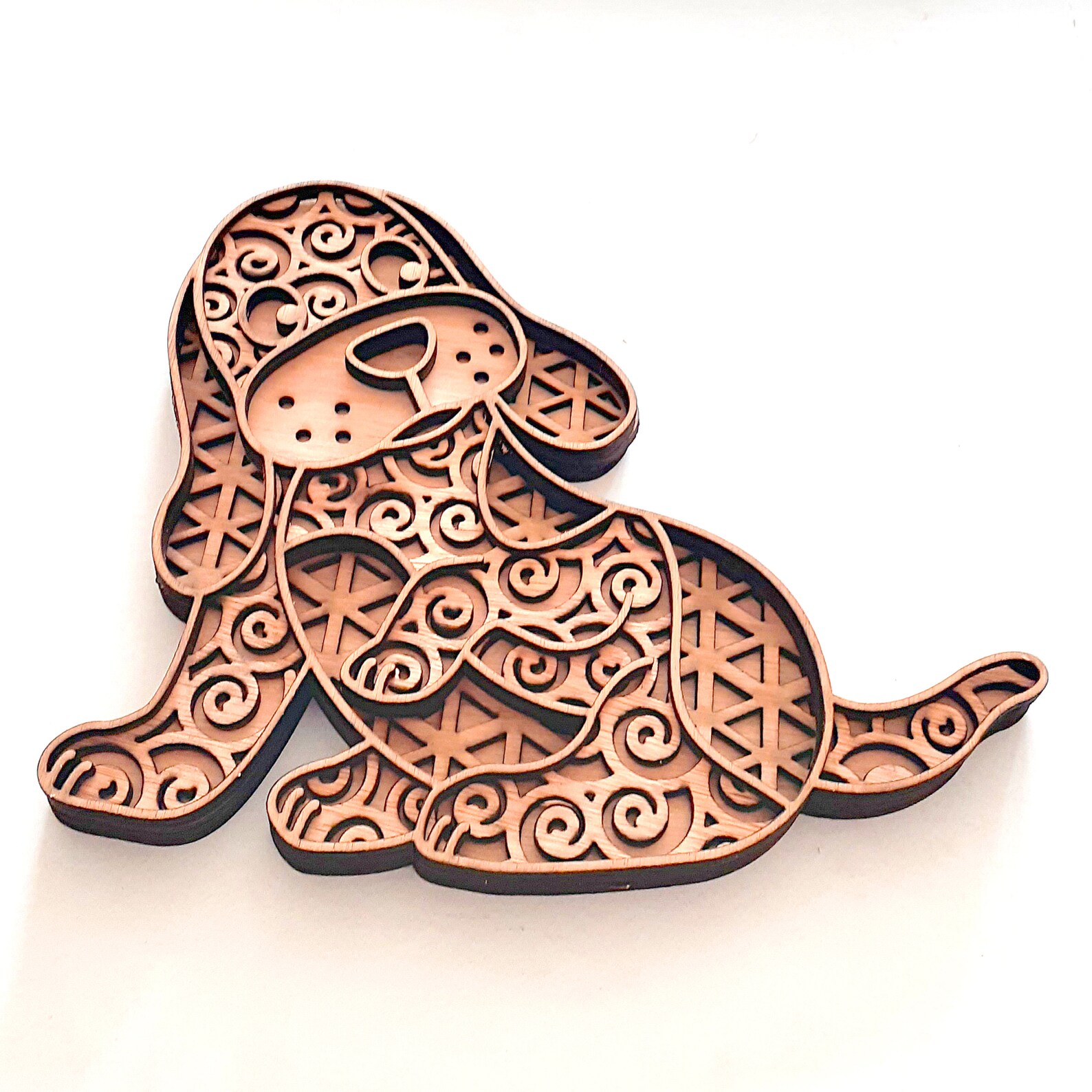 Dog Puppy Layered Cute Baby Dog Multi Layer Mandala Model Laser Cut ...