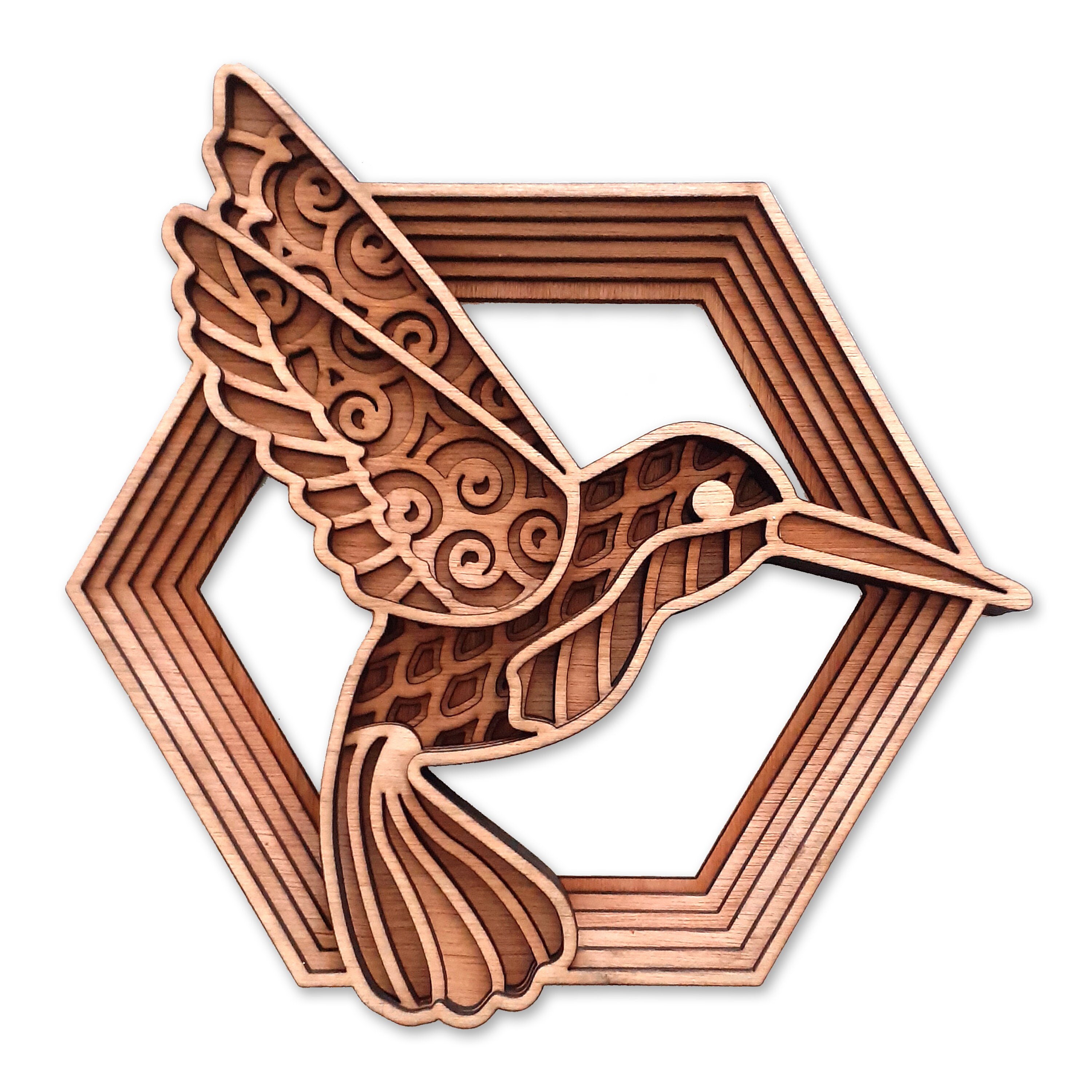 Colibrí en capas modelo 3D multicapa mandala archivo de corte - Etsy México