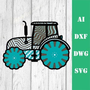 3d Multi Layer Mandala Tractor Farmhouse Farm Layered Tractor Laser Cut ...