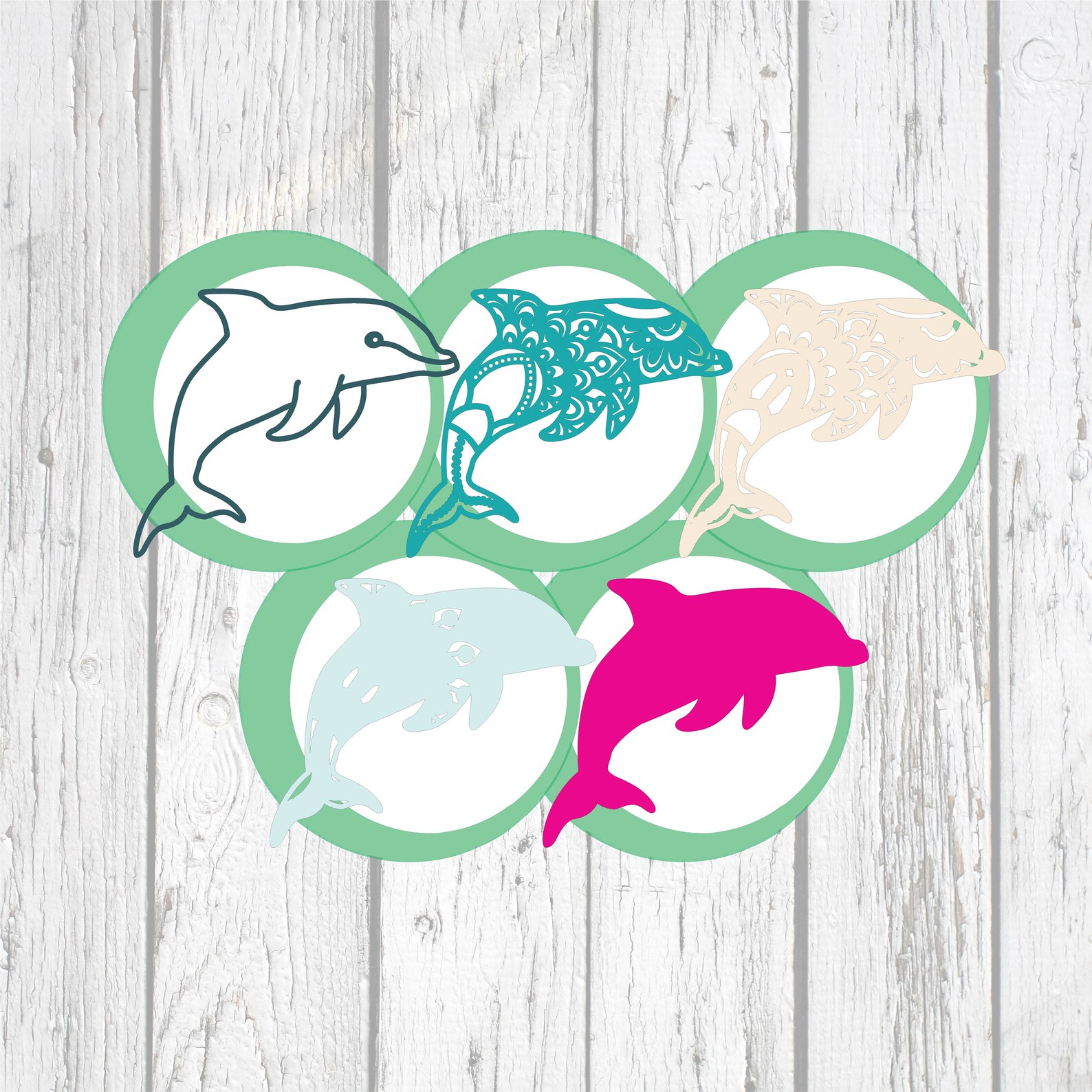 Layered Dolphin multi layer mandala 3d model laser cut file | Etsy