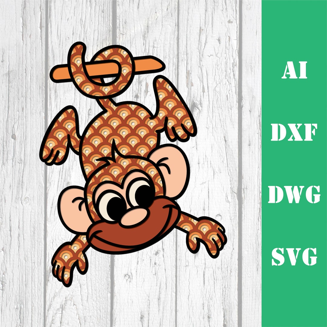 Monkey Layered 3D Model Multi Layer Mandala Laser Cut File Commercial ...