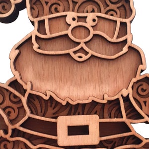 Layered Santa Christmas Multi Layer Mandala Laser Cut File, Commercial ...