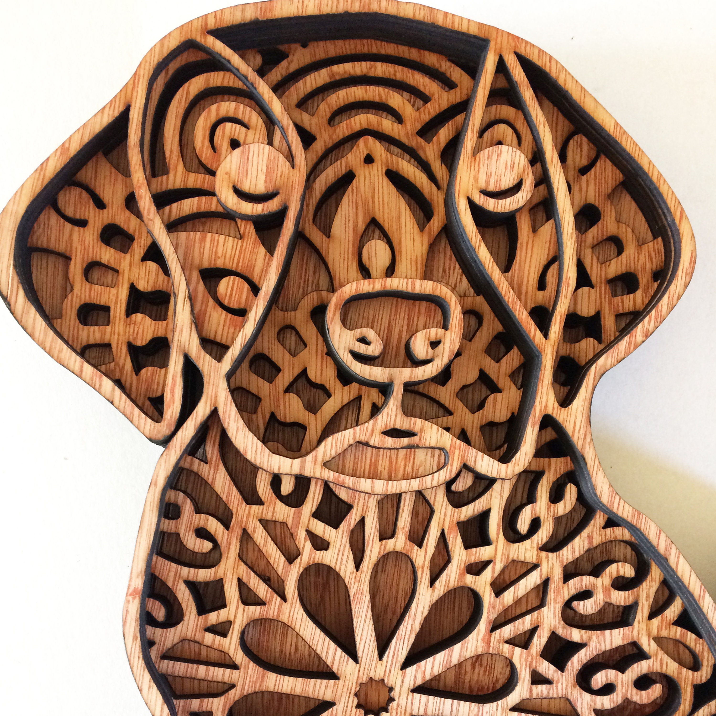 Cute Baby Dog Puppy Multi Layer Mandala Model Laser Cut File - Etsy