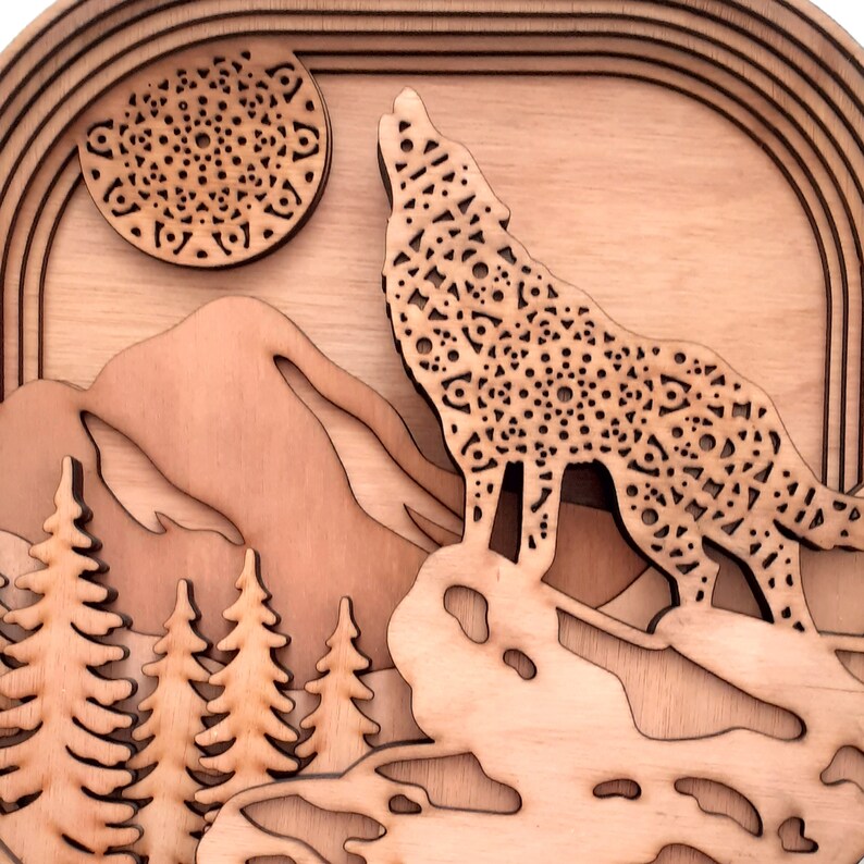 Layered Wolf Multi Layer Mandala Model Laser Cut File - Etsy