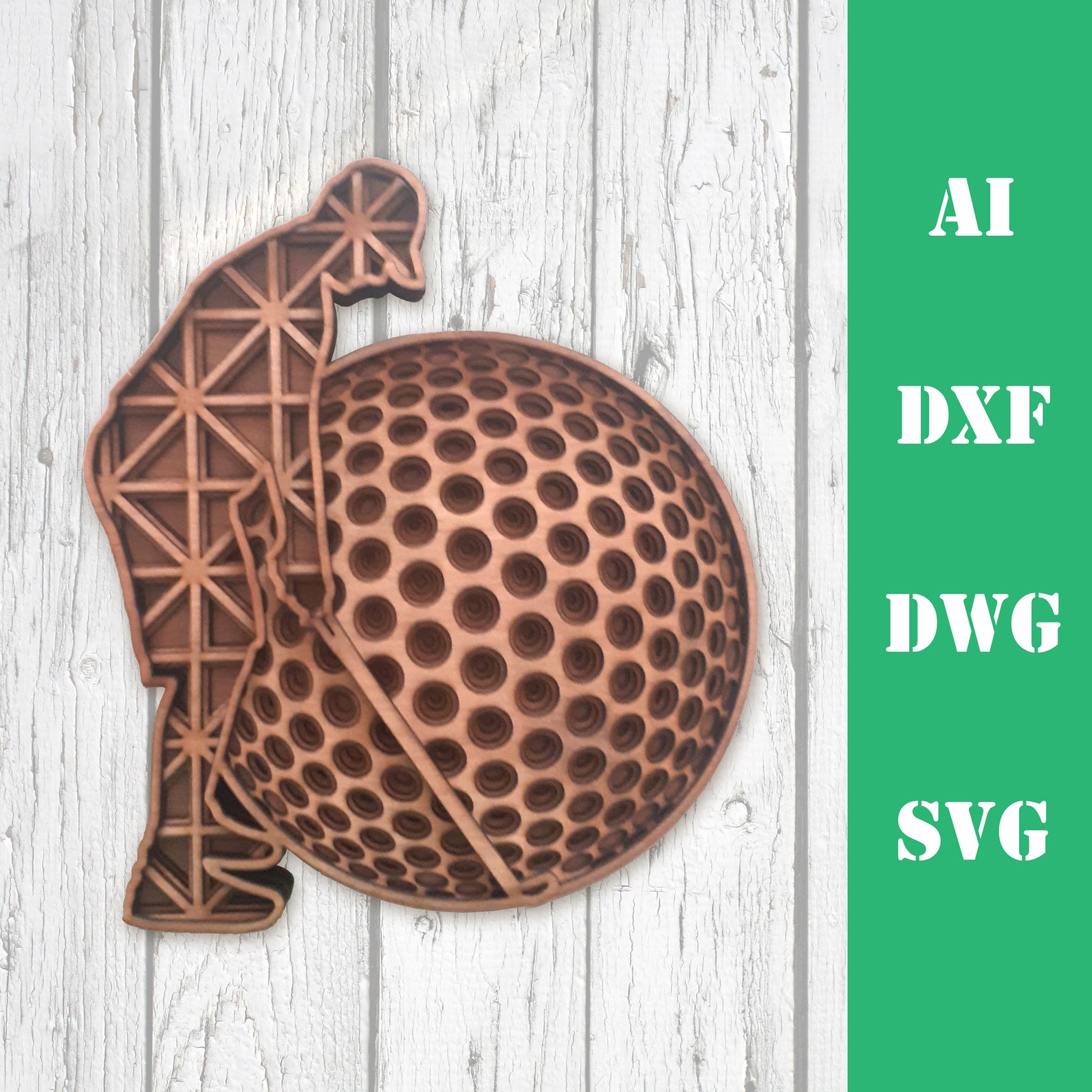 Multi Layer Golf Mandala Cricut & Laser Cut File (svg Dxf Dwg Ai) - Etsy