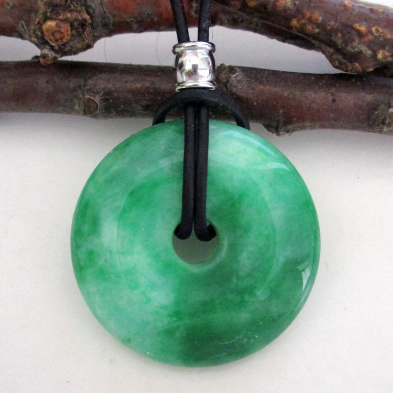 Jade Circle Pendant - Etsy