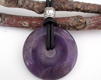 Amethyst Donut Necklace - Etsy