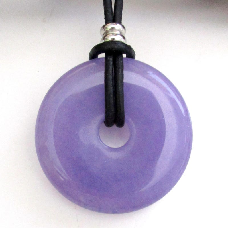 Jade Pendant Donut Purple - Etsy