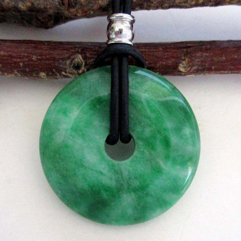 Jade Circle Pendant - Etsy