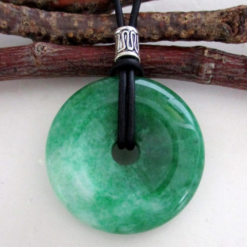 Jade Circle Pendant - Etsy