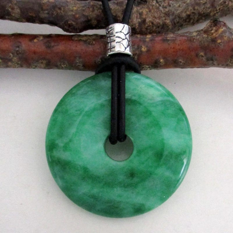 Jade Circle Pendant - Etsy