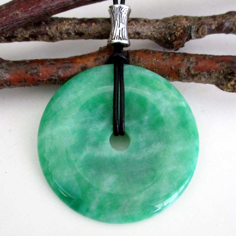 Jade Circle Pendant - Etsy