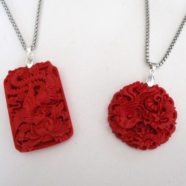 Cinnabar Pendant - Etsy