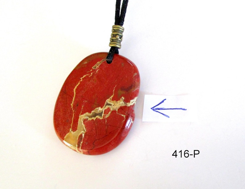 Red Jasper Natural Stone Freeform / Trapezoid Shapes Energy Pendant ...