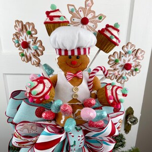 Gingerbread Man Christmas Tree Topper, Whimsical Tree Topper, Hamemade ...