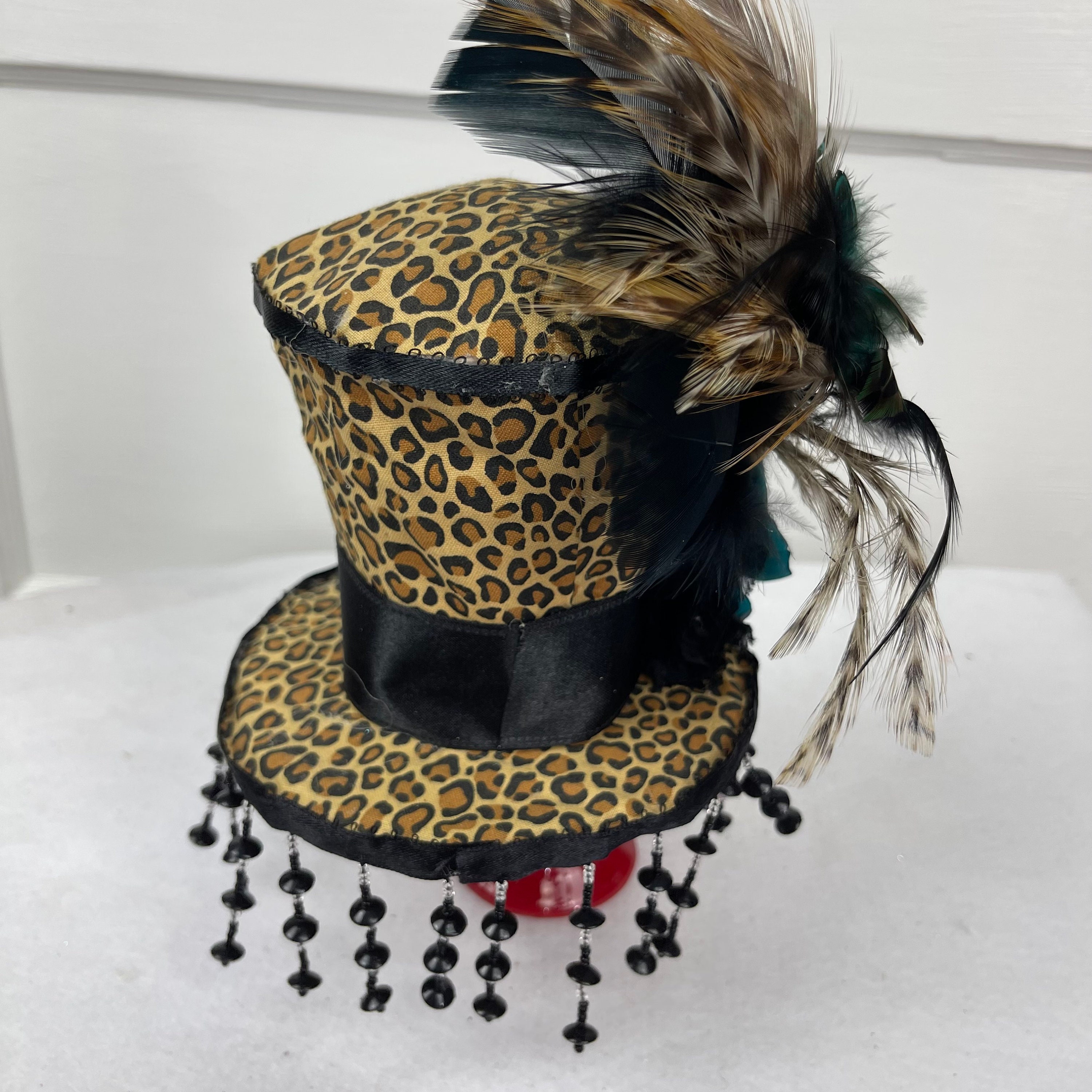 Cheetah Top Hat Miniature Decor, Top Hat Mini - Etsy