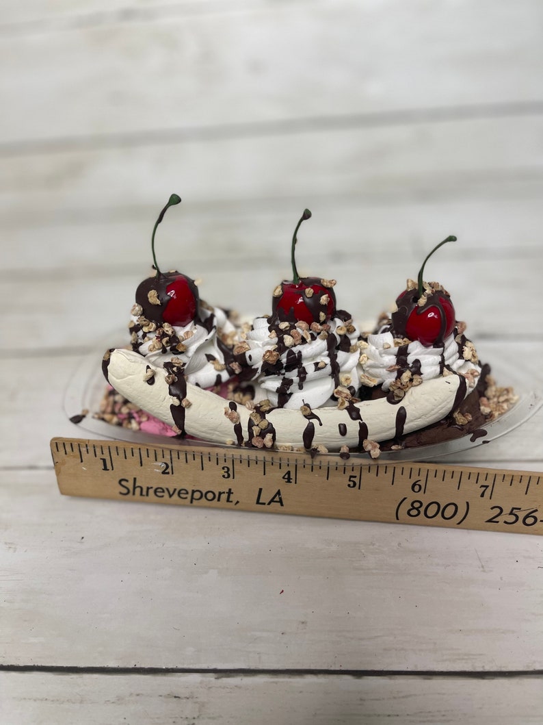 Fake Banana Split Ice Cream Fake Food Props Faux Dessert Etsy