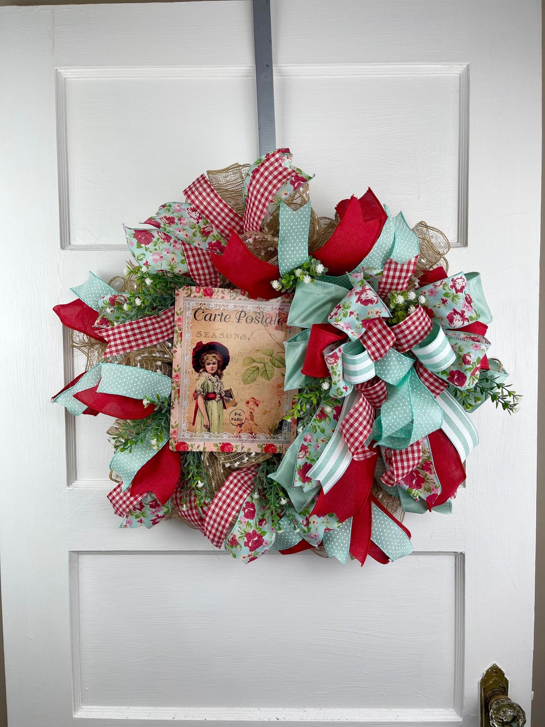 Vintage Victorian Style Wreath, Victorian Door Wreath Decor, Vintage ...