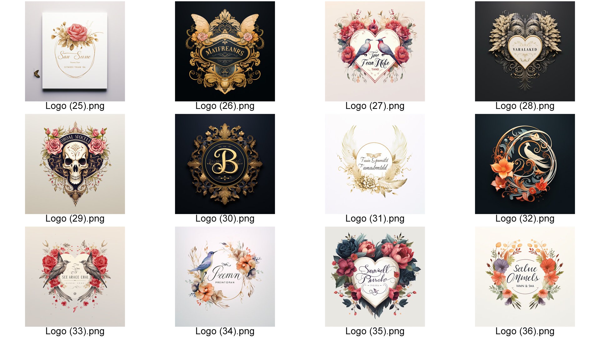 Wedding Logo Design Pre-made Designs Listed & Sold Once Yours Only ...