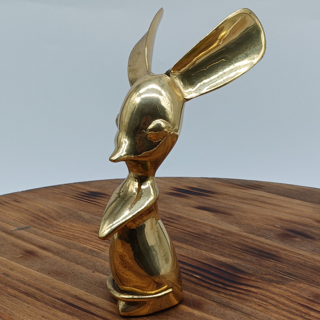 Vintage Mid Century Modern Brass Mouse Figurine Paper Weight Animal ...