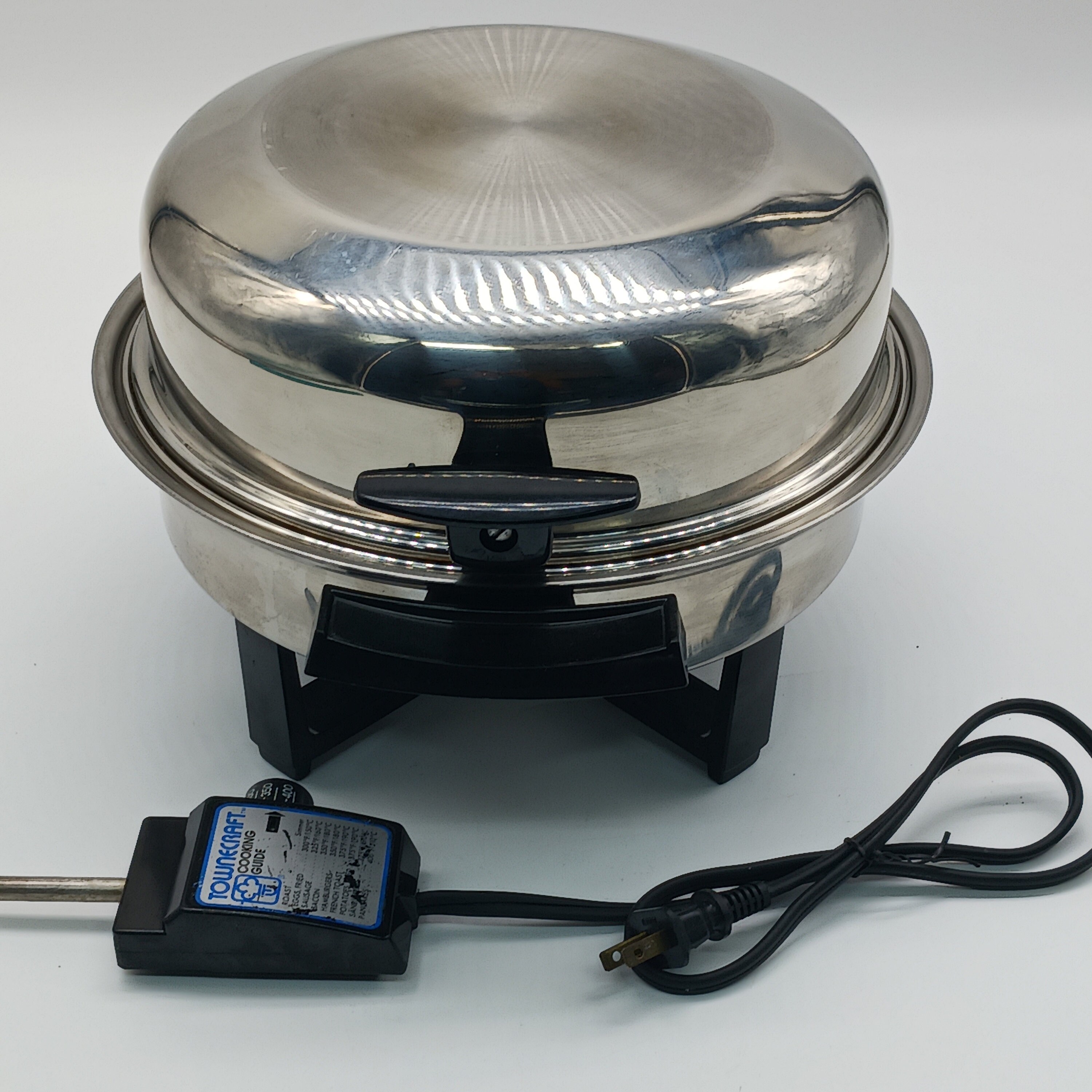 Vintage Towncraft 11 Inch Stainless Steel Electric Skillet W/ - Etsy