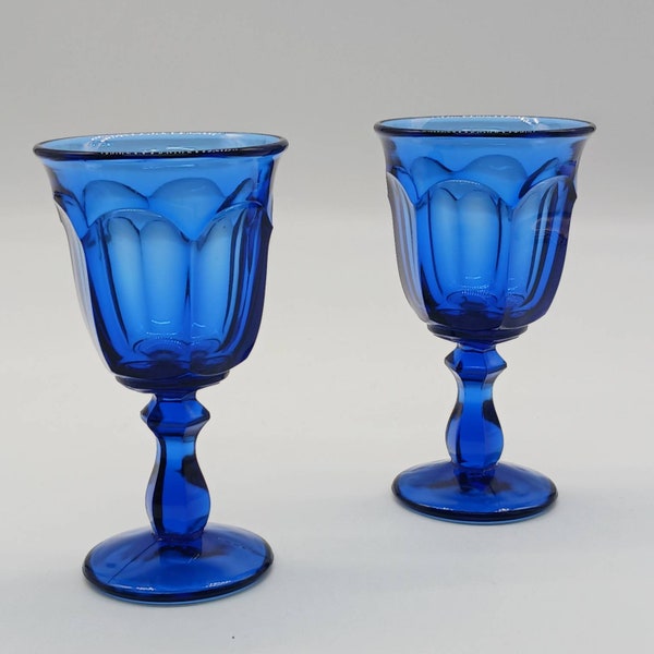 Cobalt Blue Goblets - Etsy