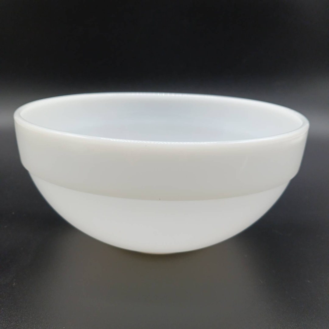 Vintage MCM Fire King Ware Whitemilk Glass Mixing Bowl - Etsy