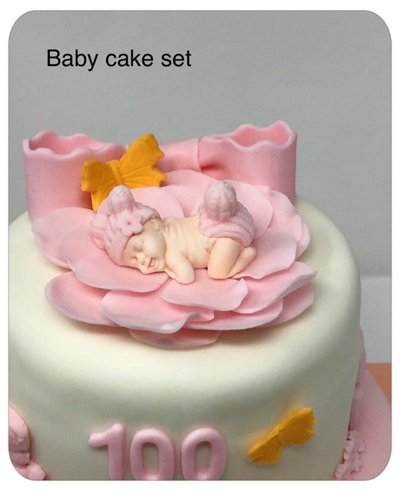 Edible Fondant Baby Cake Topper Baby Shower Cake Topper - Etsy