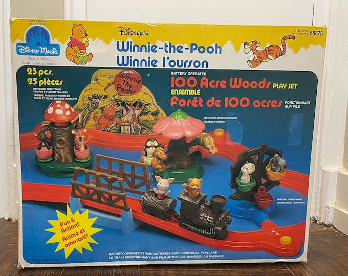 1988 Disney Winnie the Pooh 100 Acre Woods Train Playset - Sears ...