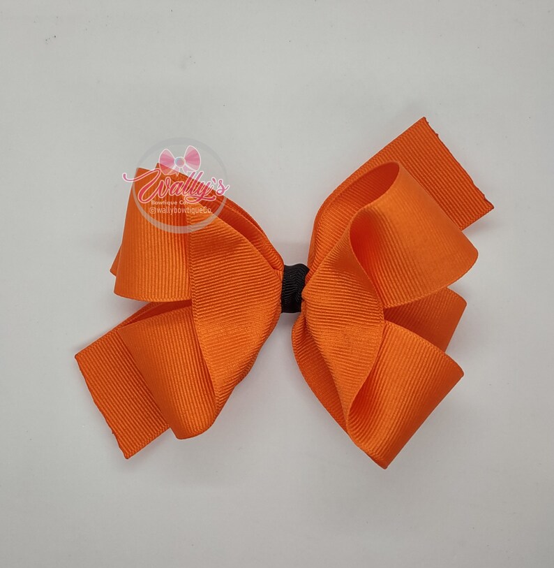 Orange Hair Bow - Etsy