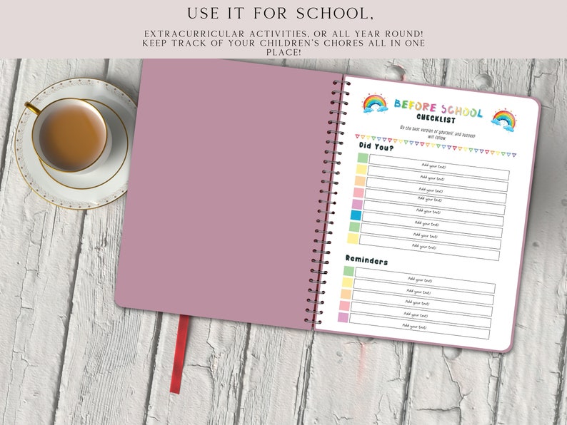 Editable Weekly Planner for Kids Daily Planner and Behavior - Etsy
