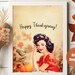 Vintage Thanksgiving Pin up Girl Wall Art Perfect for Handmade Junk ...