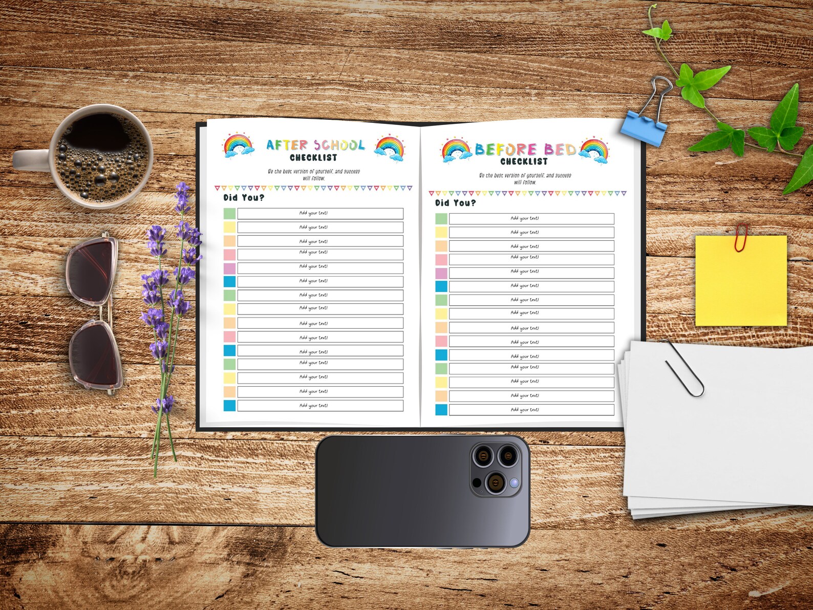 Editable Weekly Planner for Kids | Daily Planner and Behavior Chart for ...