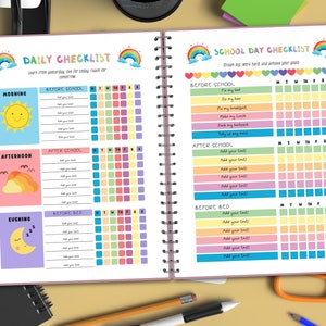 Editable Weekly Planner for Kids Daily Planner and Behavior - Etsy