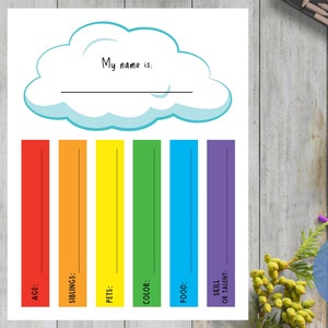 All About Me Rainbow Activity | Back to School Icebreaker Game ...