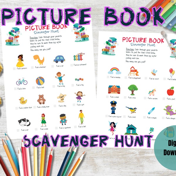 Scavenger Hunt Book - Etsy