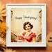 Vintage Thanksgiving Pin up Girl Wall Art Perfect for - Etsy
