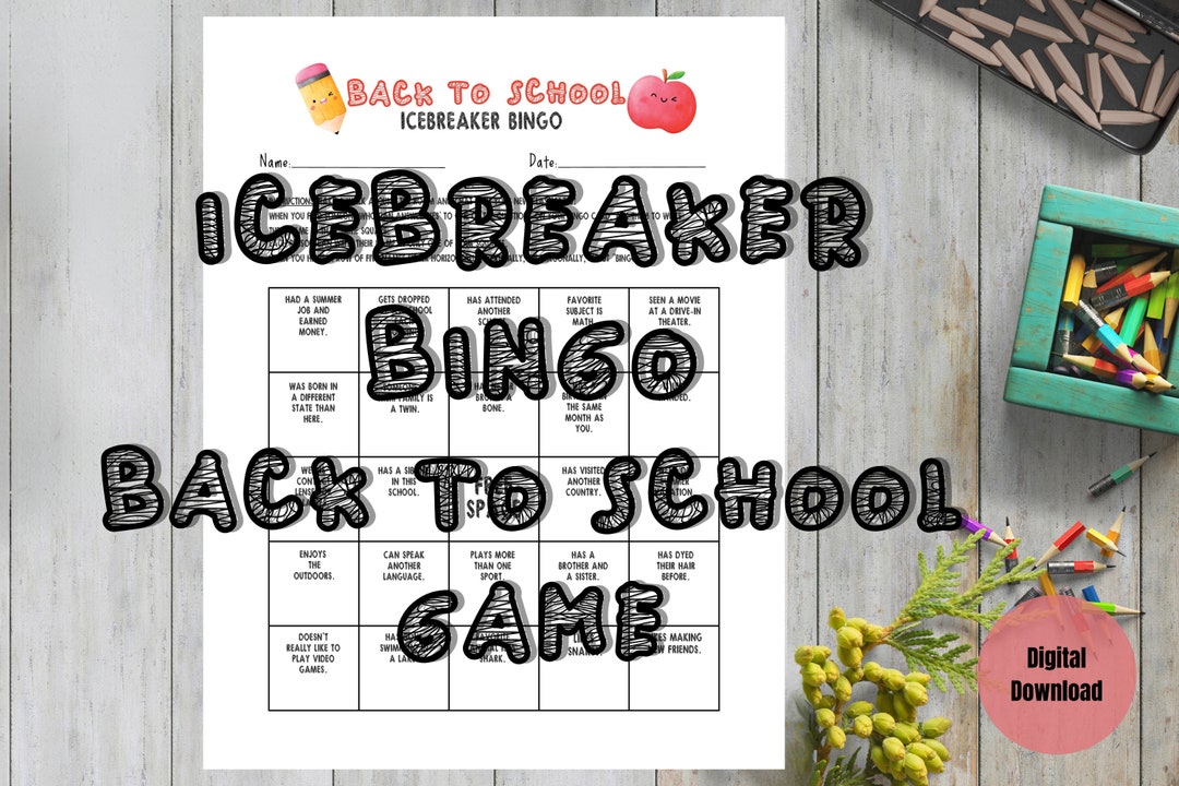 Icebreaker Bingo Game Activity | Back to School Icebreaker Game ...