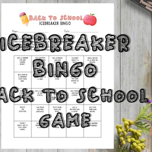 Icebreaker Bingo Game Activity | Back to School Icebreaker Game ...